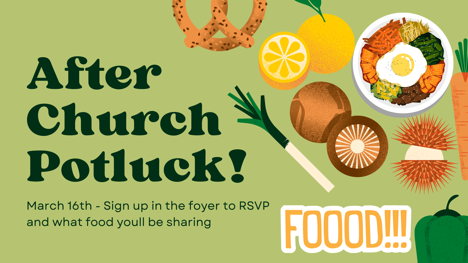 March Church Potluck - Community Christian Fellowship